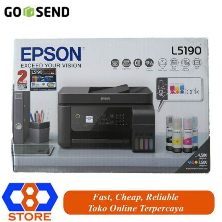 PRINTER EPSON L5190 INK TANK PRINT SCAN ADF F4 COPY WIFI RESMI EPSON ...