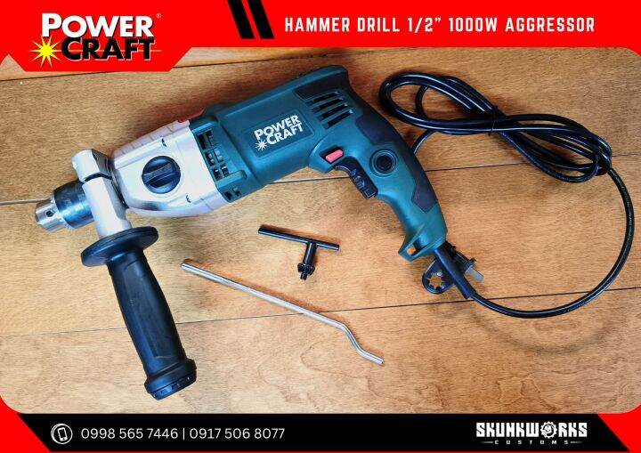 POWERCRAFT HAMMER DRILL 1/2" 1000W AGGRESSOR | Lazada PH