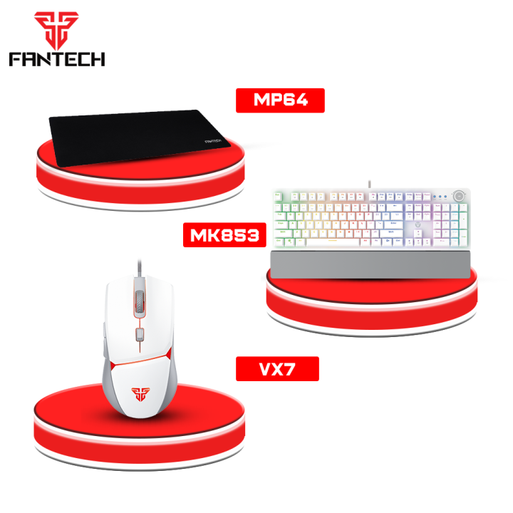 Fantech Bundle 3in1 Maxpower MK853 Mechanical Gaming Keyboard, VX7 ...