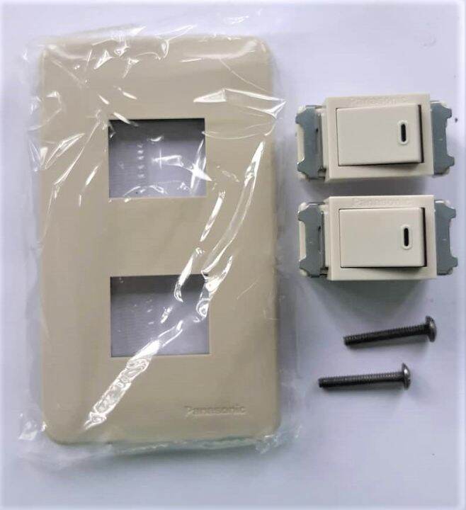 Panasonic 2 Gang One Way Switch with Plate ( WN series ) | Lazada PH