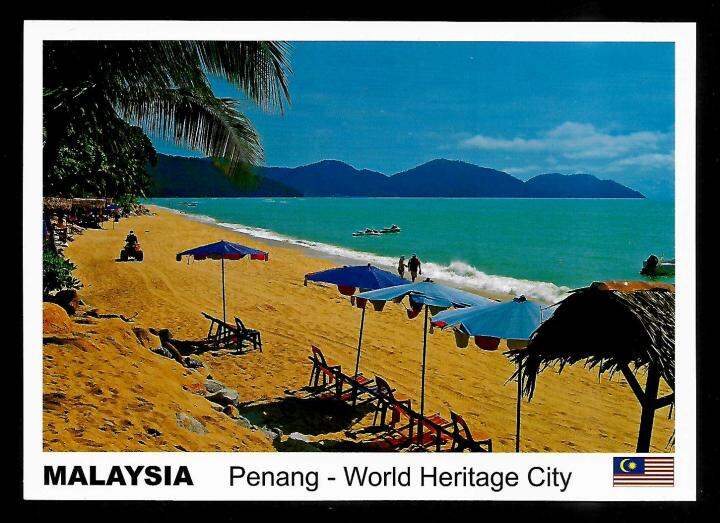 Malaysia Postcard - Penang Batu Ferringhi Golden Mile Beach | Lazada