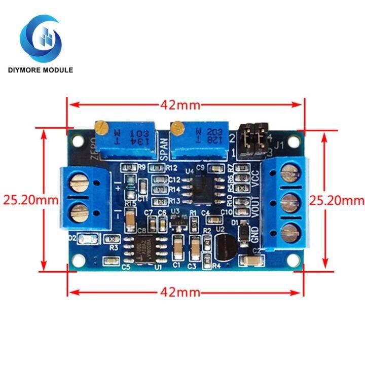 Current To Voltage Module 0 20mA 4 20mA to 0 3.3V 0 5V 0 10V Power ...