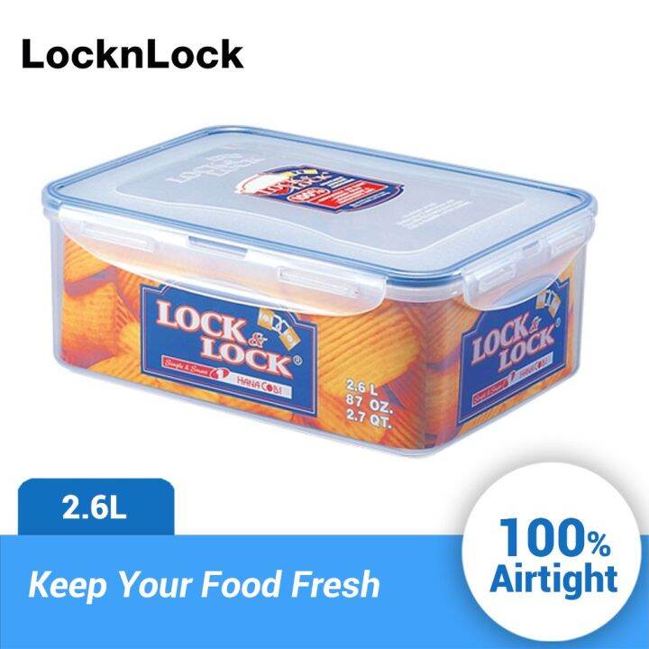 durable LocknLock Classic Airtight Rectangular Food Container 2.6L HPL826 | Lazada PH