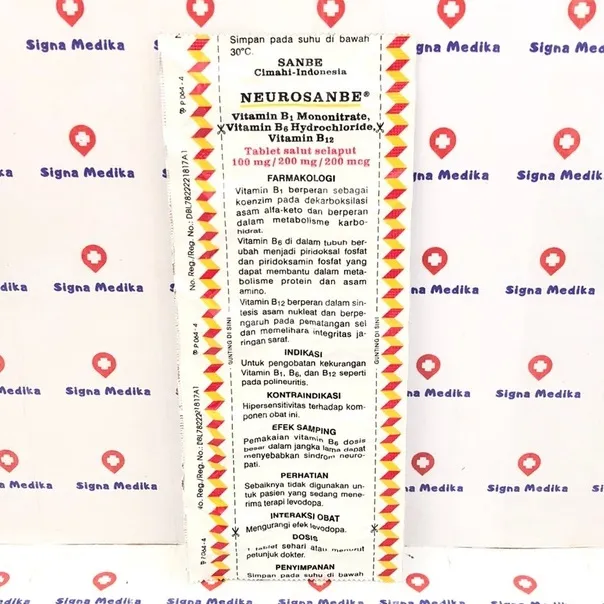 Neurosanbe Strip Isi 10 Tablet - Vitamin B komplek | Lazada Indonesia