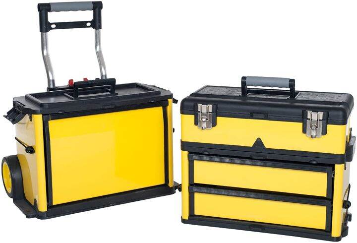 Stalwart Stackable Rolling Repairman Tool Box Chest Organizer with ...