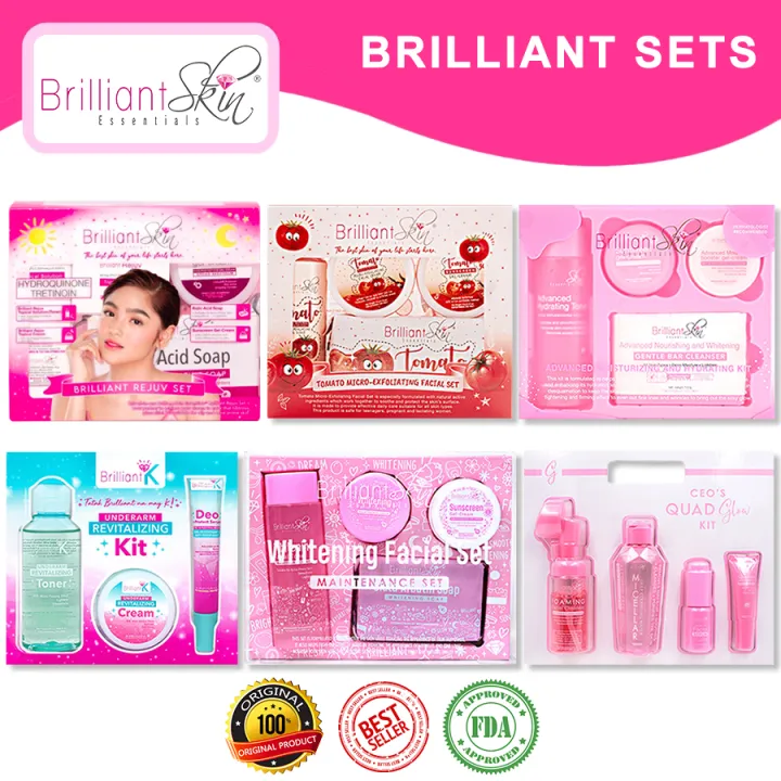 Brilliant Skin Rejuvenating Facial Set Whitening Facial Set Tomato