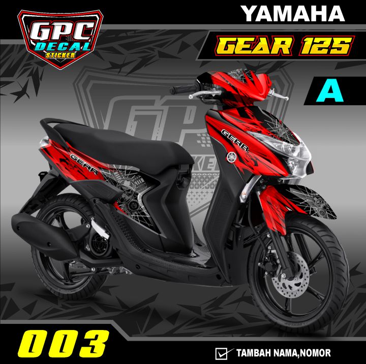 Decal Sticker Variasi Fullbody Yamaha Gear 125 003-Dekal Stiker Gear ...