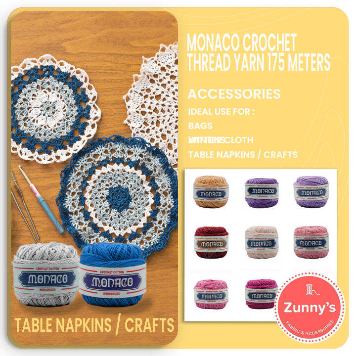 Monaco Crochet Thread Yarn 175 meters Set C | Lazada PH