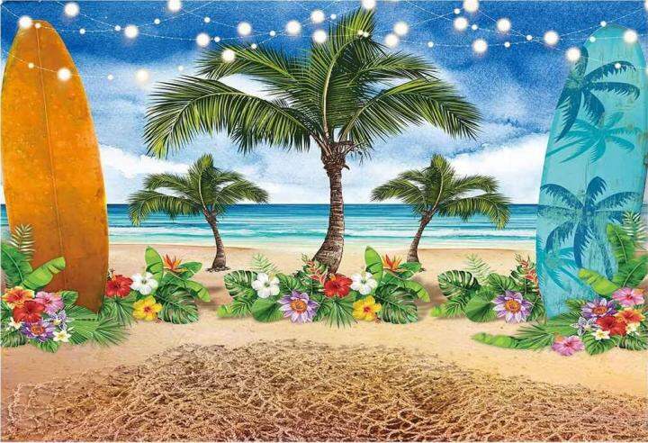 7x5ft Summer Beach Ocean Photography Backdrops Blue Sky Seaside ...