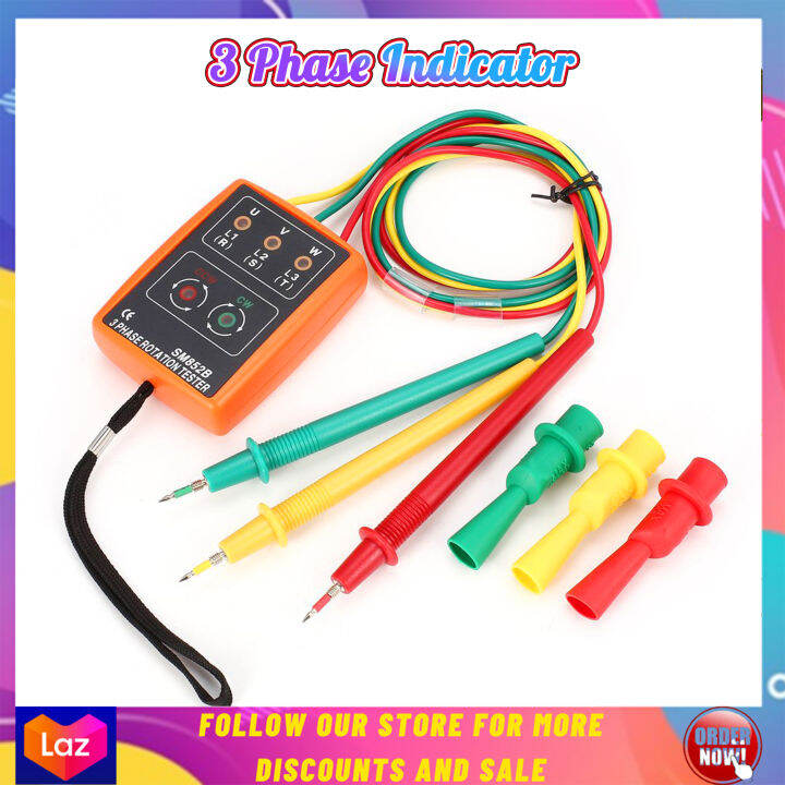 SM852B 3 Phase Wide Voltage Indicator, Rotation Sequence Indicator ...