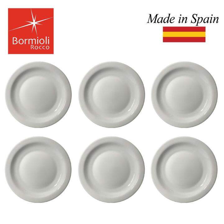 Bormioli Rocco Performa 6pcs 22.5 Soup Plates Set Opal White Dinnerware ...