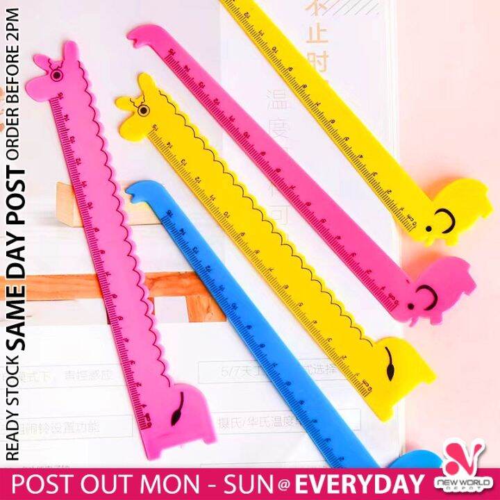 𝗖𝗟𝗘𝗔𝗥 𝗦𝗖𝗔𝗟𝗘 》 Cute Cartoon 15cm Animal Shape Plastic Ruler School ...