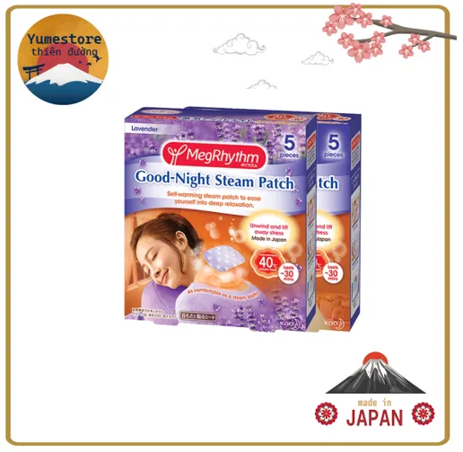 MegRhythm Good-Night Steam Patch,ชุด2ชิ้น (ลาเวนเดอร์/ไม่มีกลิ่น ...