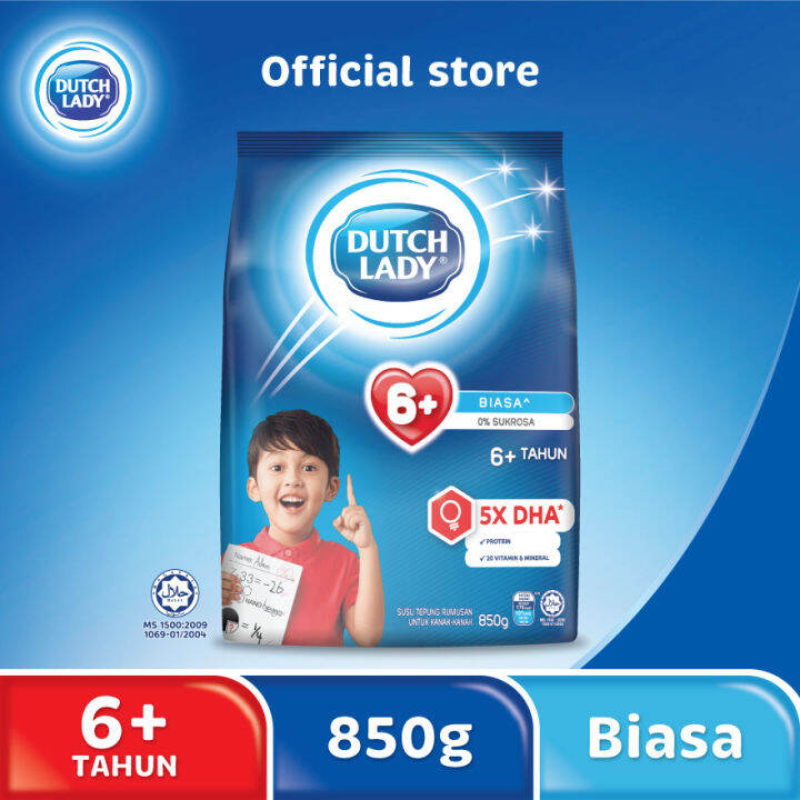 Dutch Lady Milk formula 6+ Plain Flavour 850g | Lazada