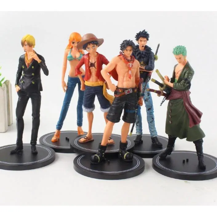 PVC FIGURE ONE PIECE LUFFY SANJI ACE LAW ZORO NAMI 18CM GRANDISTA LIKE ...