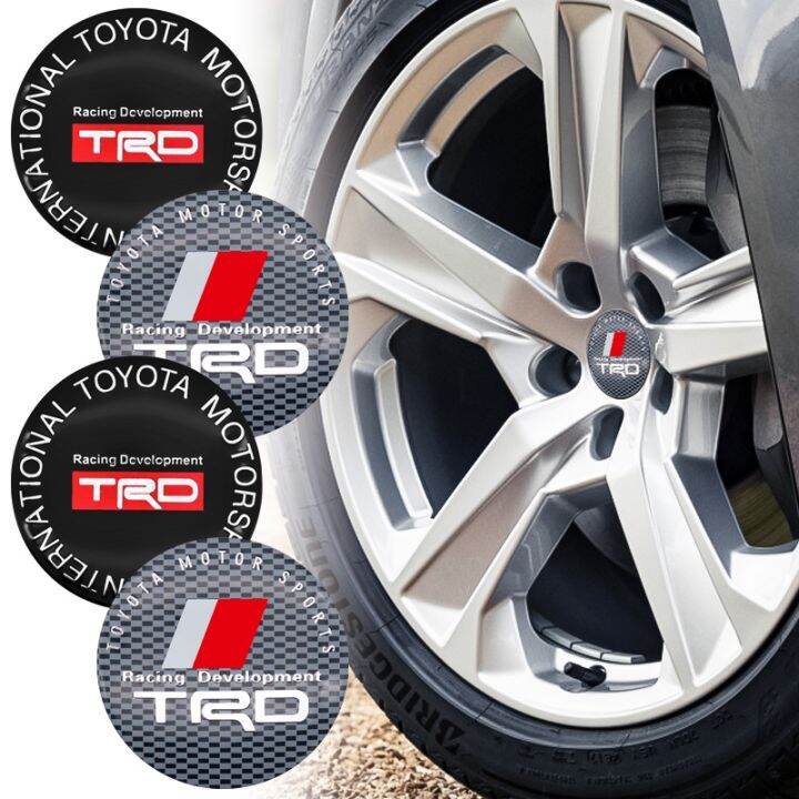 LAIFU 4pcs 56mm Tire Hub Center TRD Logo Sticker Hub Cap Decal for ...