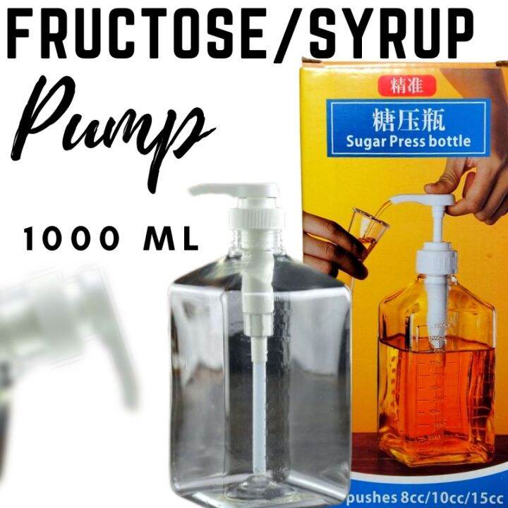 FRUCTOSE PUMP / SYRUP 10cc with 1000ml GLASS BOTTLE for MilkTea Shakes ...