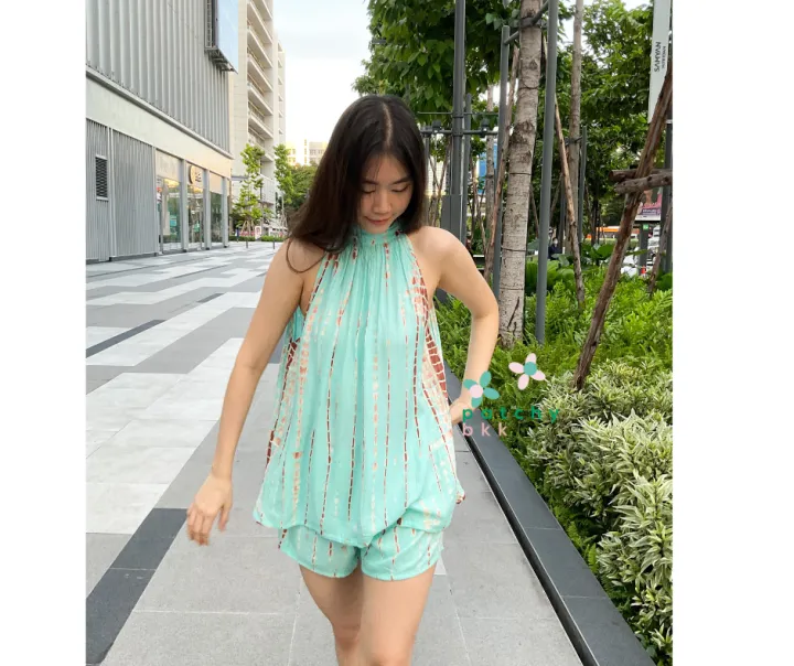 PATCHY.BKK - LOMA ชุดเซตเสื้อคอเต่า กางเกงขาสั้นพลาสเทล | Lazada.co.th