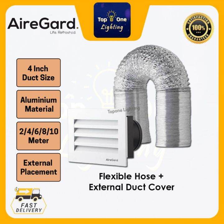 AireGard Accessories - 4" Wall Vent Kit - Flexible Hose + Hose Duct ...