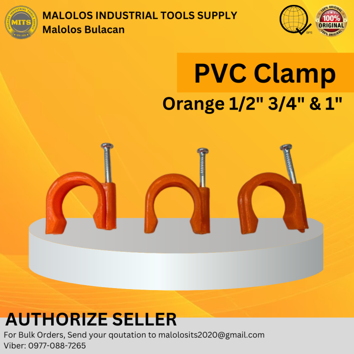 Original PVC Orange Clamp 1/2" 3/4" & 1" fixtures and plumbing pipe ...