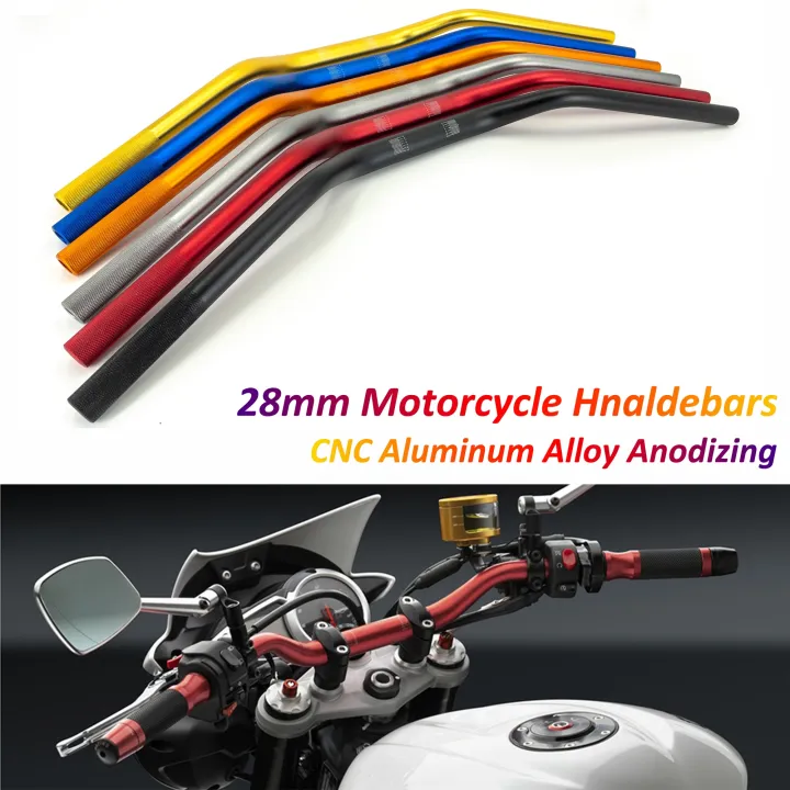 28mm 72cm Handlebars Motorcycle CNC Aluminum Alloy Sand Blasting Fat ...