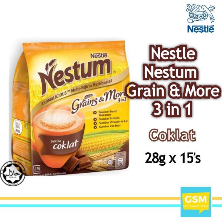 Nestle Nestum Grain & More 3in1- Chocolate (28g x 15's) | Lazada