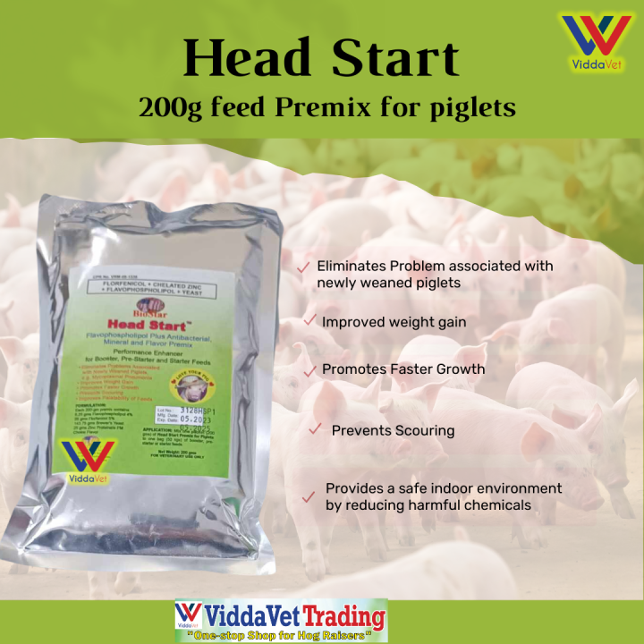 200g Head Start Feed Premix Performance Enhancer for piglets Booster ...