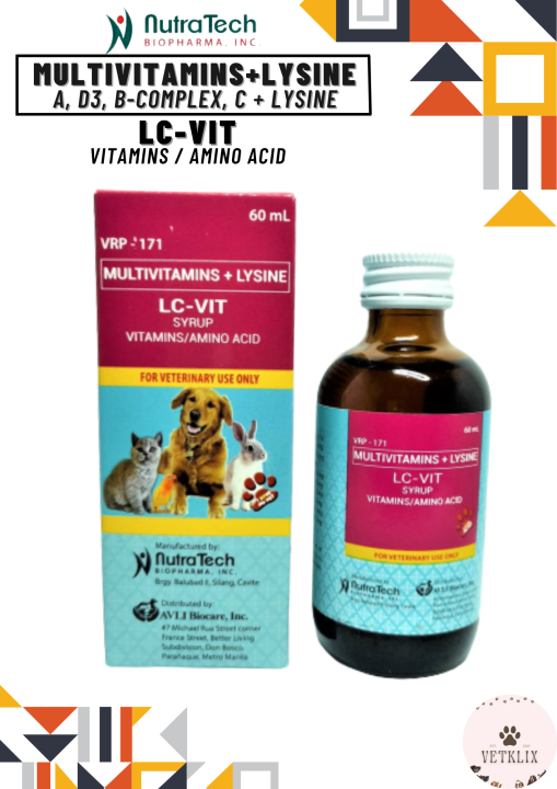 [Vetklix] 60ml LC Vit Multivitamins Syrup / Amino Acids /Supplements ...