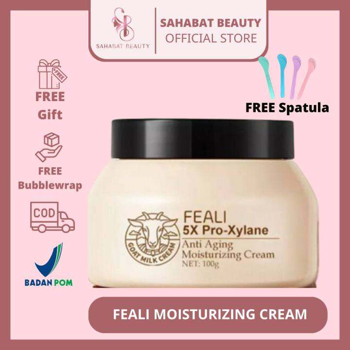 FEALI Moisturizer Cream and Goat Milk Anti-Aging Pelembab Wajah Memperbaiki Skin Barrier 5X Pro ...