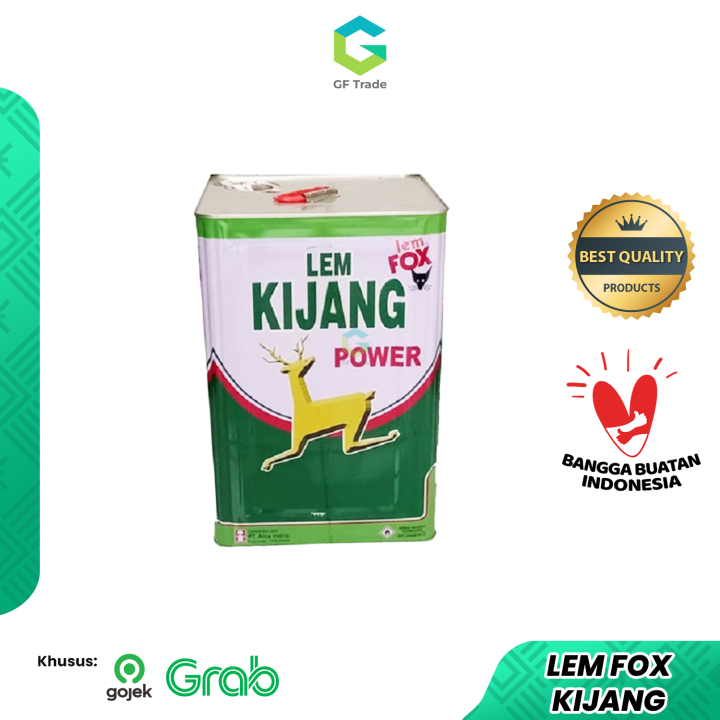Lem Fox Kijang Power Blek Hijau 10 KG Lem Hpl Edging Lem Kuning Fox ...