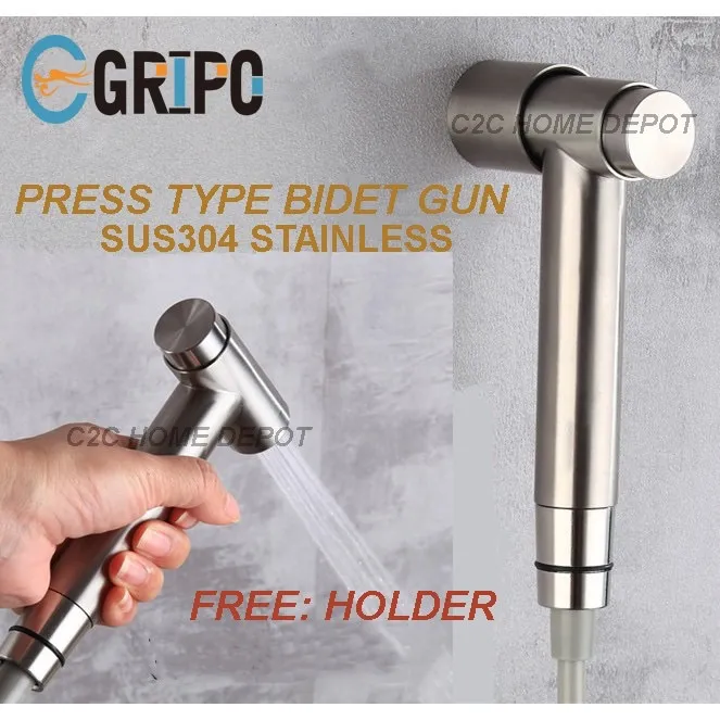 GRIPO sus304 stainless press type bidet spray bidet gun bidet spout ...