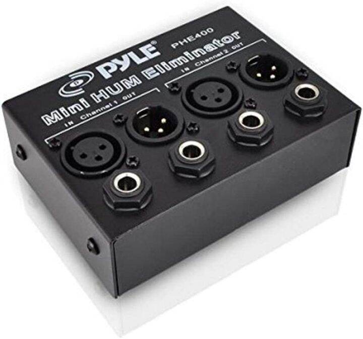 PYLE-PRO Compact Mini Hum Eliminator Box - 2 Channel Passive Ground ...