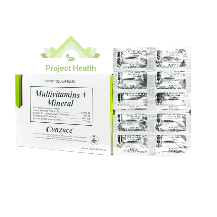 CONZACE Multivitamins + Minerals 20 Softgel Capsules Multivitamins for ...