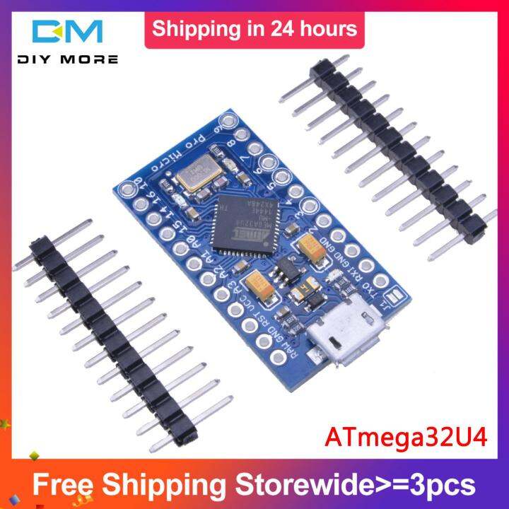 Original Diymore Pro Micro ATmega32U4 3.3V 16M 16MHz Replace ATmega328 ...