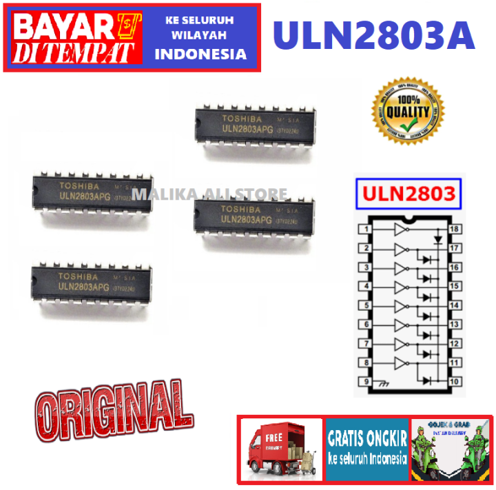 4PCS-IC ULN2803 ULN2803A ULN2803APG Dip-18 8 Channel Darlington Driver AE01 | Lazada Indonesia