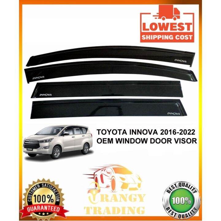 Toyota Innova 2016 to 2023 Window door visor black INJECTION TYPE / OEM ...