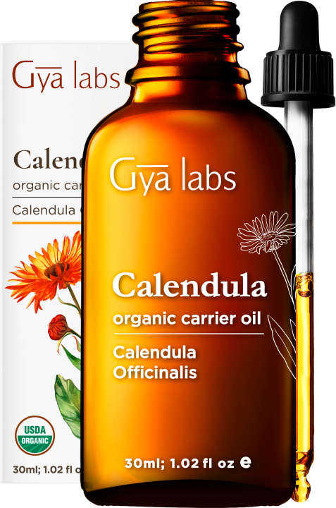 Gya Labs Organic Calendula Carrier Oil For Breakouts 30ml Natural