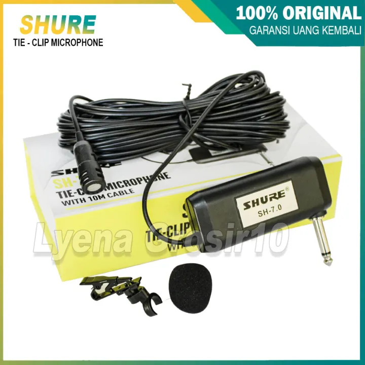 Mic Mik Jepit Shure SH 7.0 Microphone Condenser Clip On+Busa Cocok ...