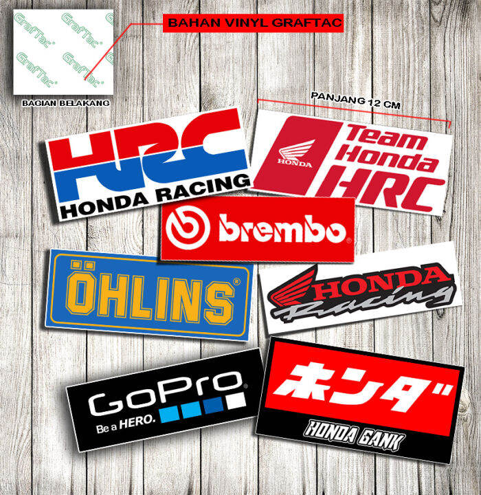 sticker honda gank sticker motor honda sticker bikers sticker HRC go ...
