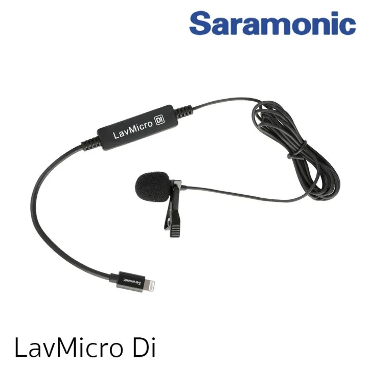 Saramonic LavMicro-Di Broadcast-Quality Lavalier Omnidirectional Microphone with Apple MFi ...