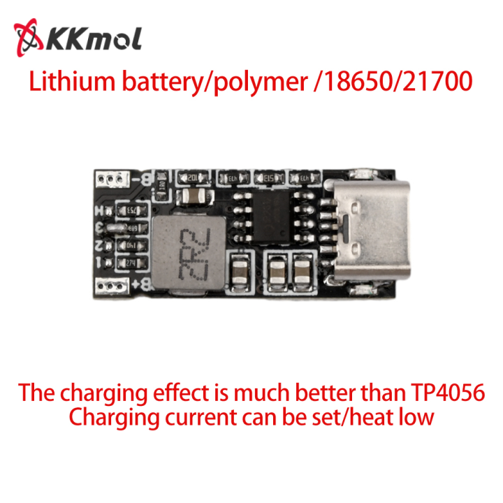 KKmol 18650 Lithium Battery Charge Module 5V to 4.2V 3A Lithium Battery ...