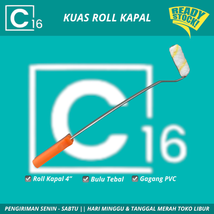 Kuas Roll Cat 4 Inch Kapal Tangkai Kecil Roll Kapal Kecil 4" Inch 60 cm ...