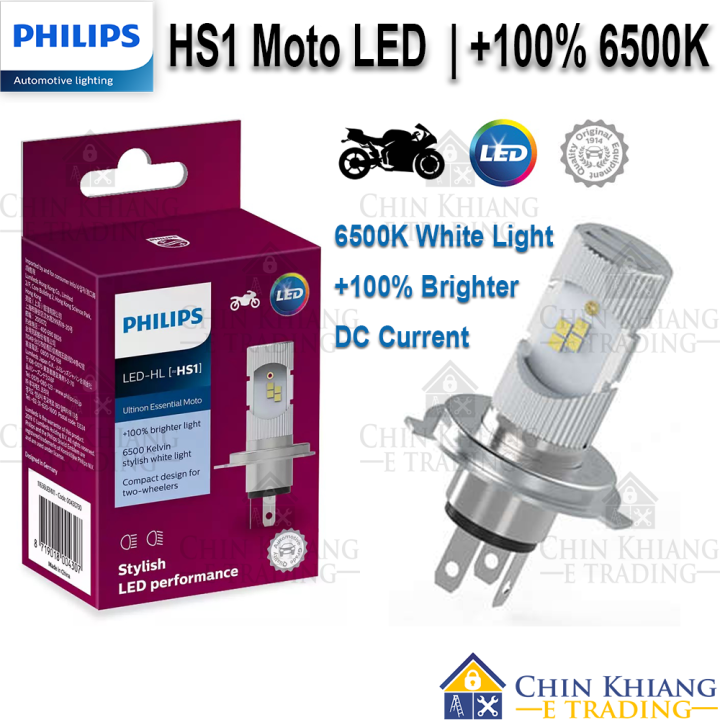 Philips HS1 6500K Original Ultinon Essential Moto LED Headlight Bulb ...