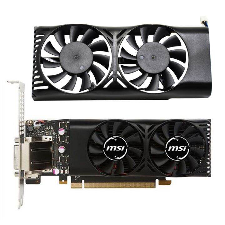 2Pin HA5510M12F-Z ใหม่ GTX 1050 Ti พัดลมทำความเย็นสำหรับ MSI Geforce ...