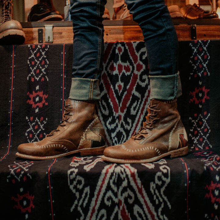 Sisirangan Boots Brown by Akar NFYR | Lazada Indonesia