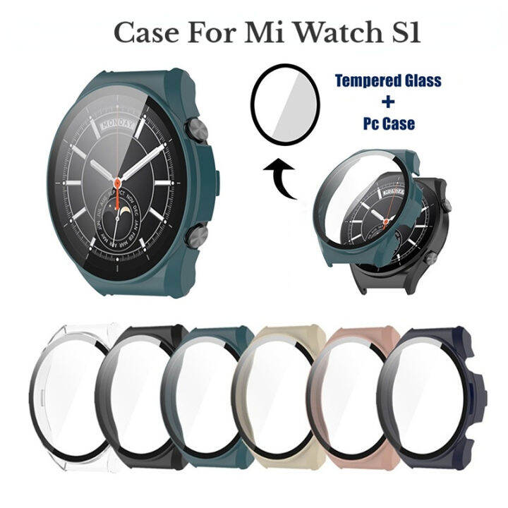 PC Protective Case + Screen Protector for Xiaomi Mi Watch S1 Full ...