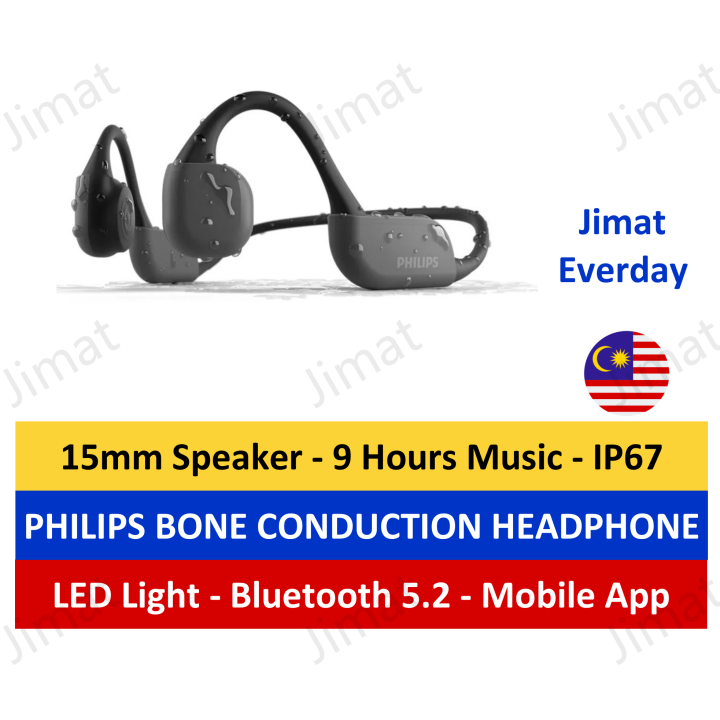PHILIPS Wireless bluetooth Headphones + Bone conduction design + Open ...