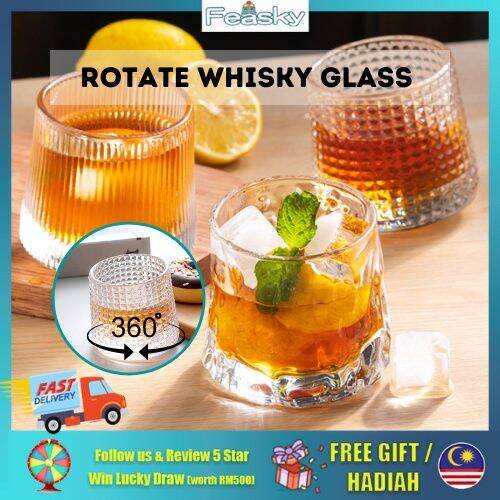 Ins Whisky Glass Cocktail Creative Spinning Shaped Tequila Cognac Beer ...