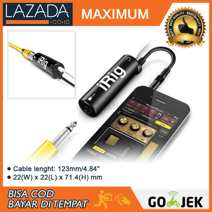 MAX COD - [IRIG] Amplitude Irig for Guitar Android IOS / Adaptor Gitar ...