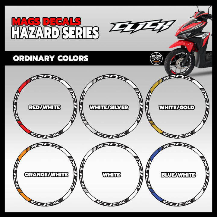 Honda Click v1 and v2 Game Changer 125i 150i Mags Decals - Hazard ...